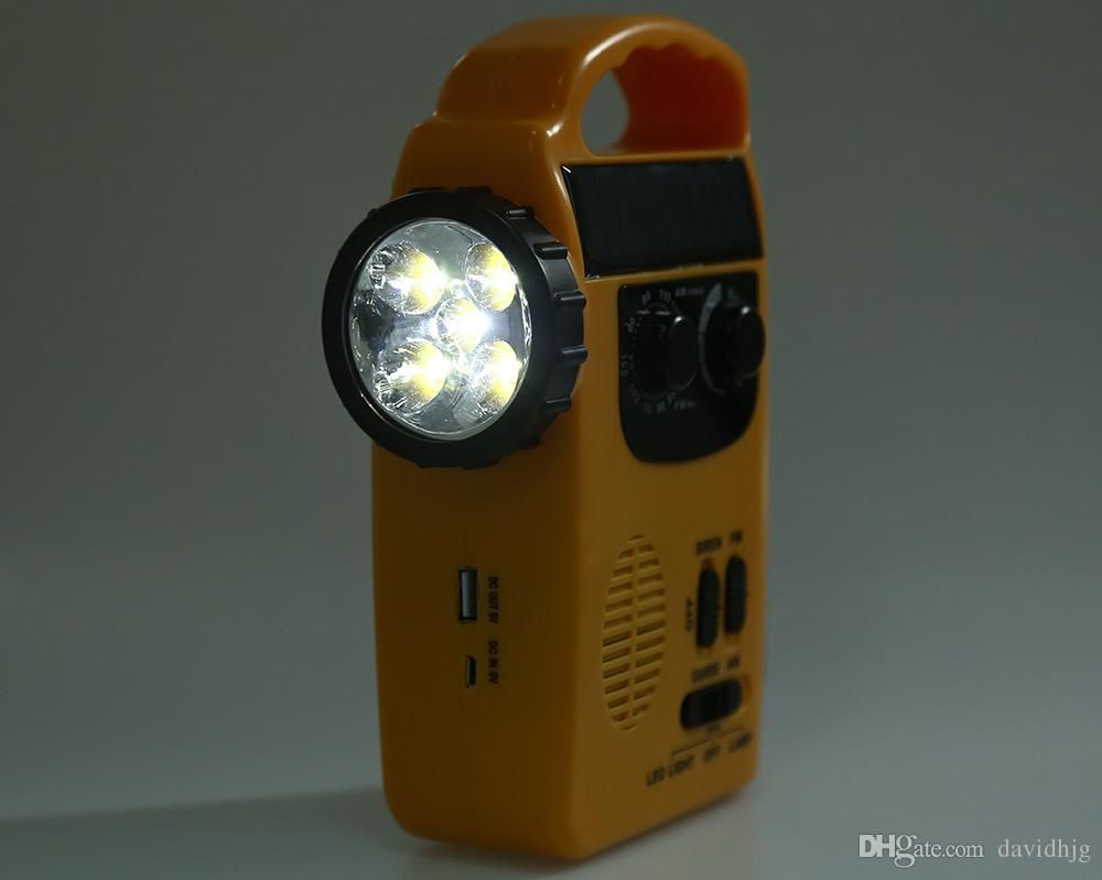 RD339 Solar Dynamo Powered AM FM Radio With Flashlight LED Emergency Lamp Light Led Rope Lights ...