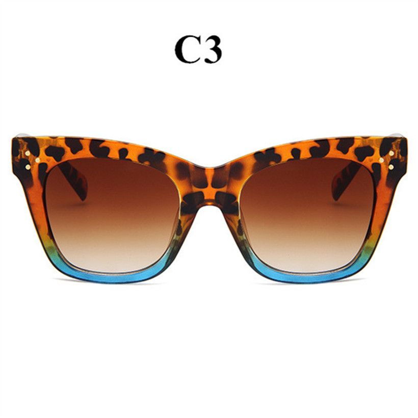 Oulylan Vintage Cat Eye Square Cat Eye Sunglasses For Women Oversized