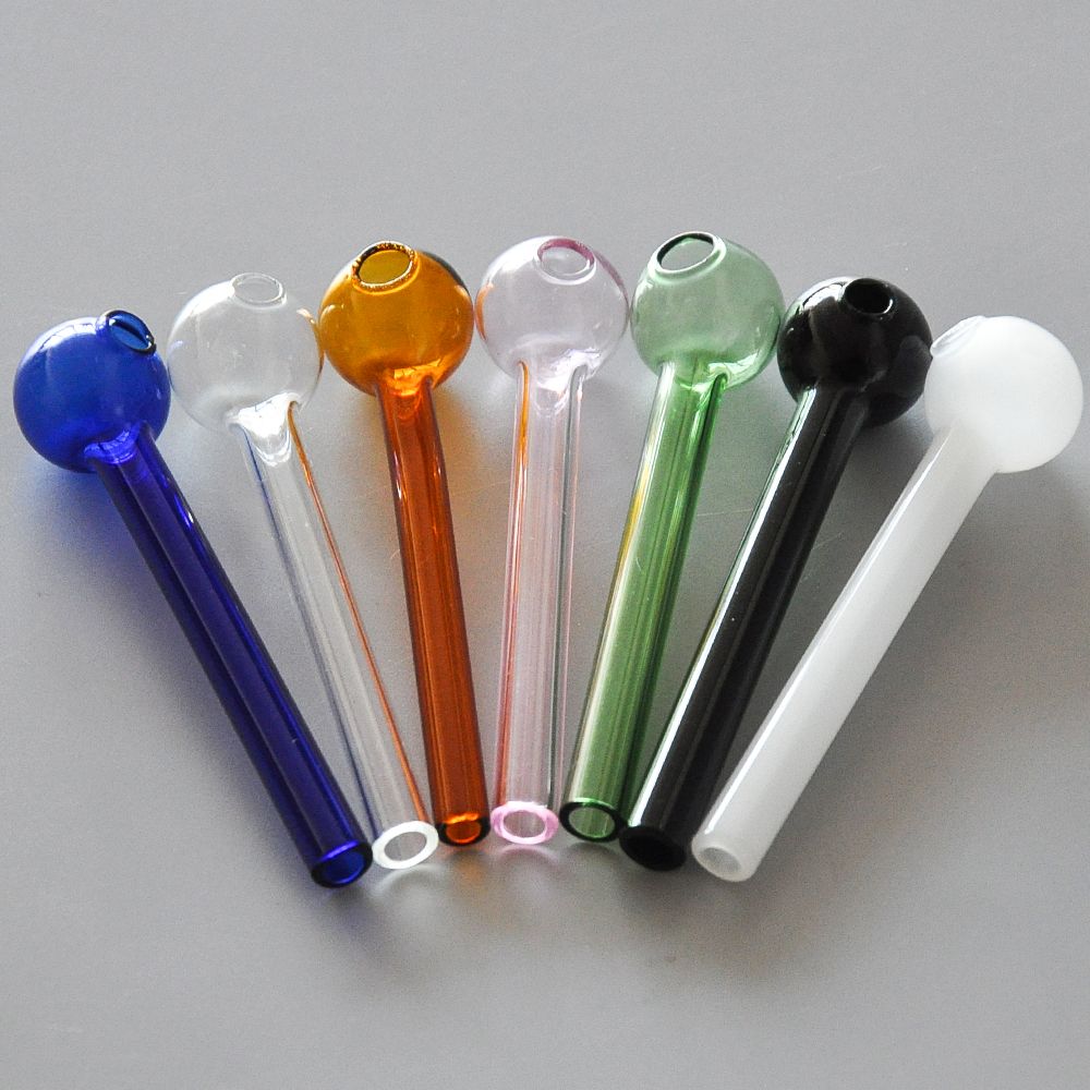 2020 Pyrex Glass Oil Burner Pipe Mini Spoon Hand Pipes Colorful Small ...