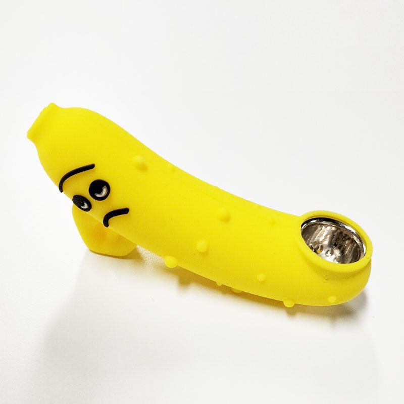 2021 Newest Banana Silicone Pipe Unbreakable Mini Silicone Hookah Bong ...