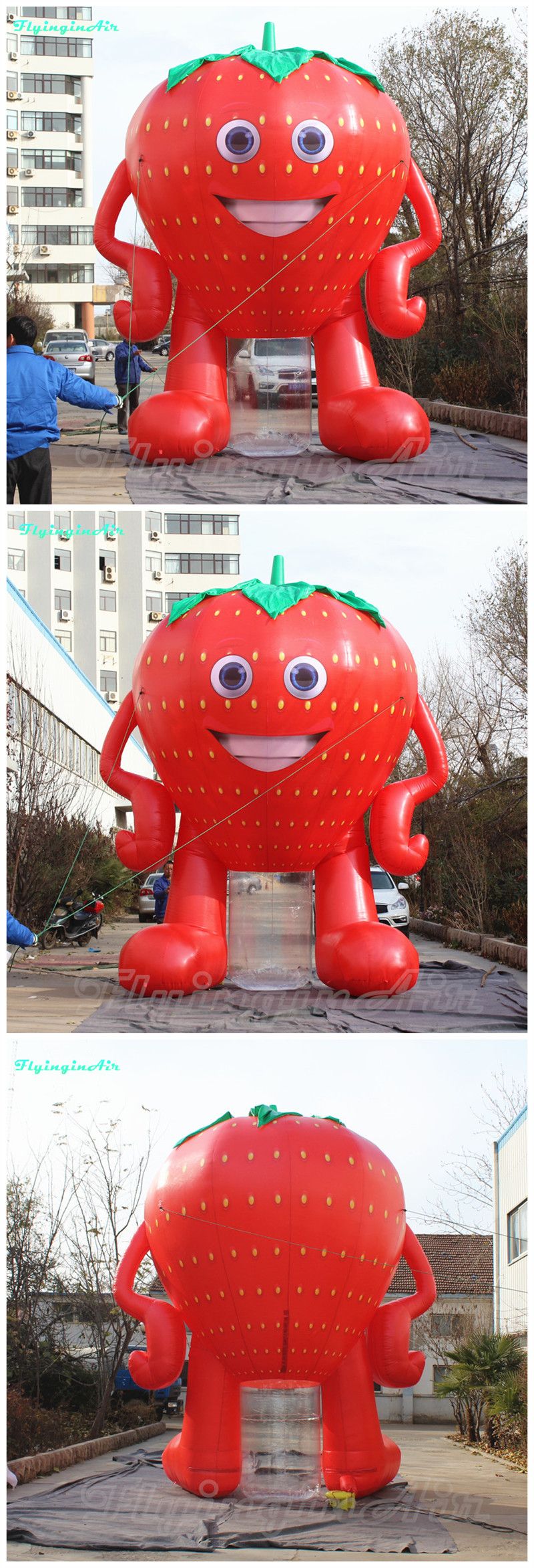 Advertising Balloon 3m/5m Cute Inflatable Strawberry Man Cartoon Plant ...