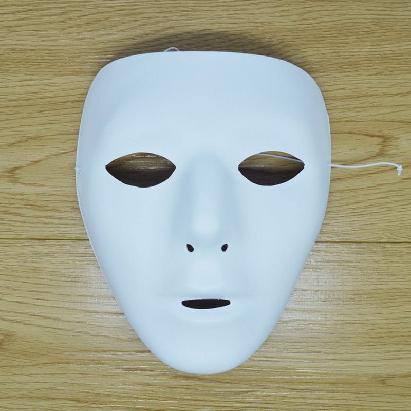 Hand Painting DIY Plain White Masks Women Men Thicken Paper Pulp Full ...