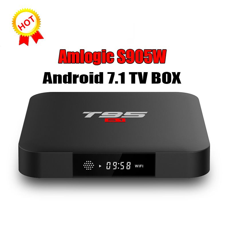 T95 S1 Amlogic S905W 1G 8G 2GB 17.5 Android 7.1 TV BOX Quad Core Ultra ...