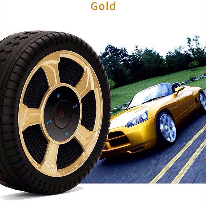 Sports Car Tire Bluetooth Speaker Portable Riding Wheel Shaped ...