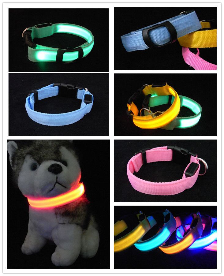 2021 LED Luminous Collar Than Teddy Cute Luminous Pet Small Pet Dog ...