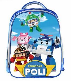 Artisan Crafted Robocar Poli Cartoon Character 3-D School Bag/Backpack ...