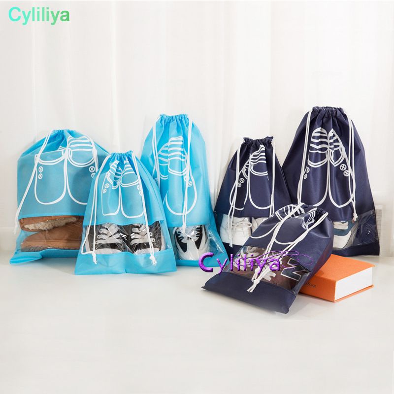 2020 Dustproof Shoes Bags Drawstring Shoe Storage Bags Beach Sandals ...