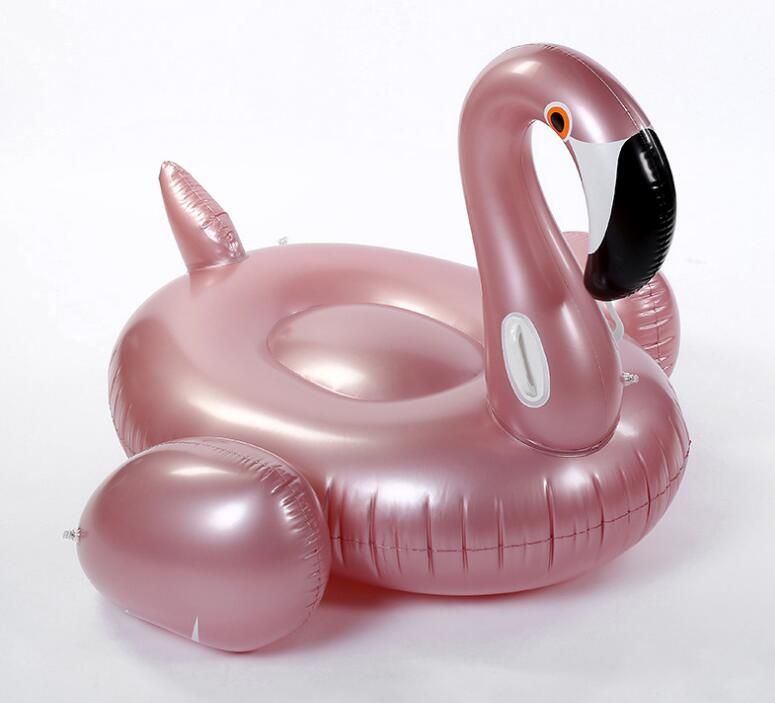 2021 Rose Gold Flamingo Inflatable Swimming Float Tube Raft Adult Giant ...