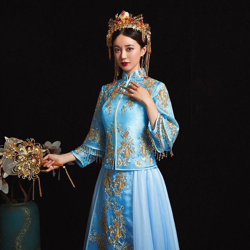 Blue Chinese Wedding Dresses