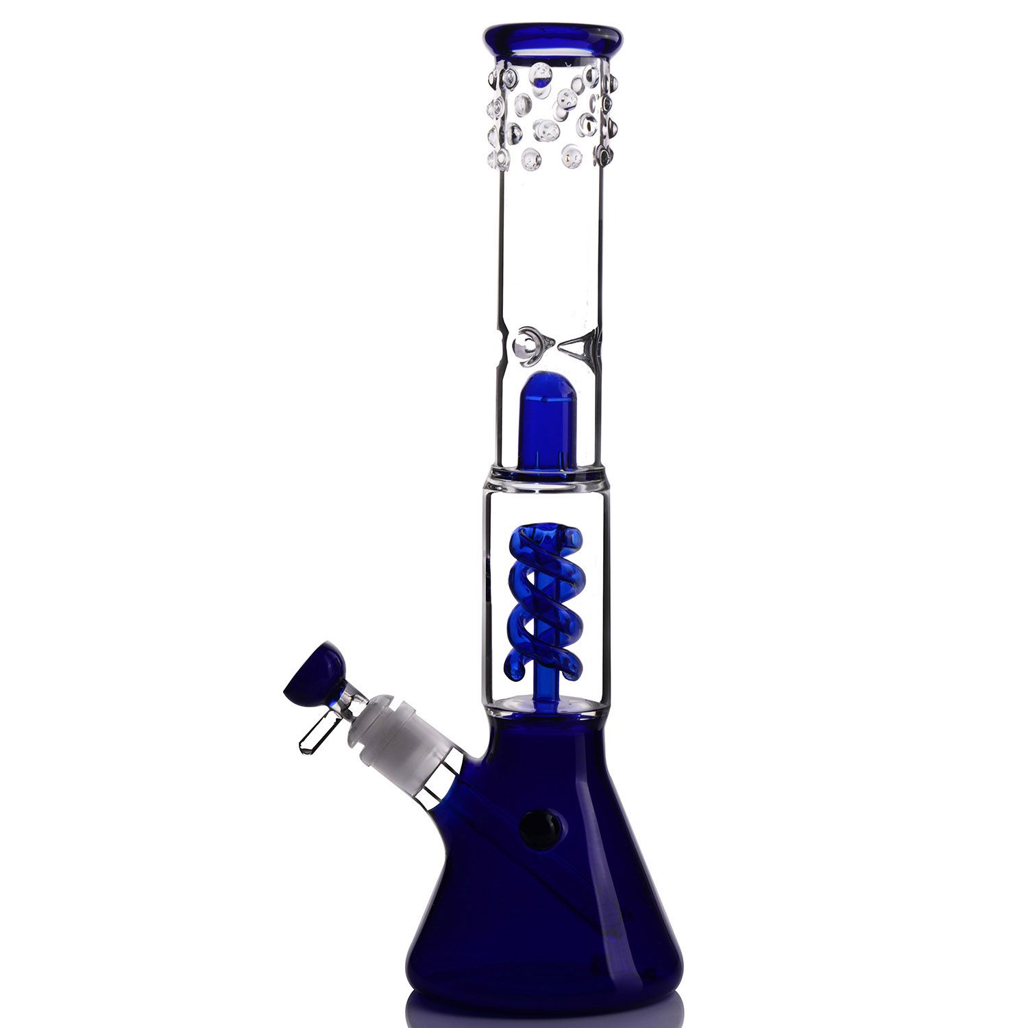 2021 Straight Glass Beaker Dab Rig With Helix Coil Perc Glass Water ...