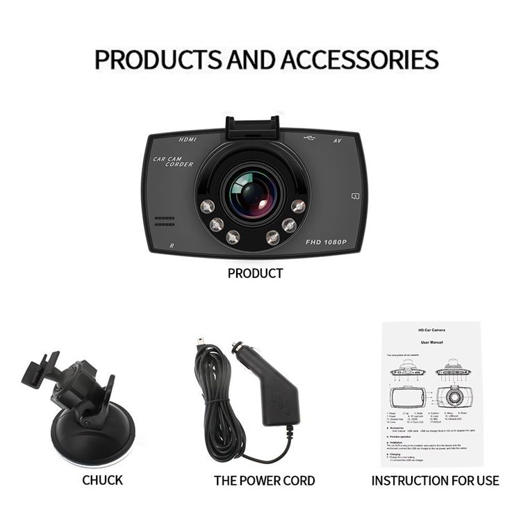 G30 Car Camera 2 4 Full Hd 1080p Car Dvr Video Recorder Dash Cam 120 ...