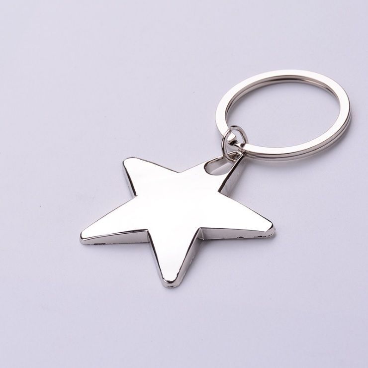 Novelty Zinc Alloy Star Shaped Key Chains Metal Star Key Rings For ...