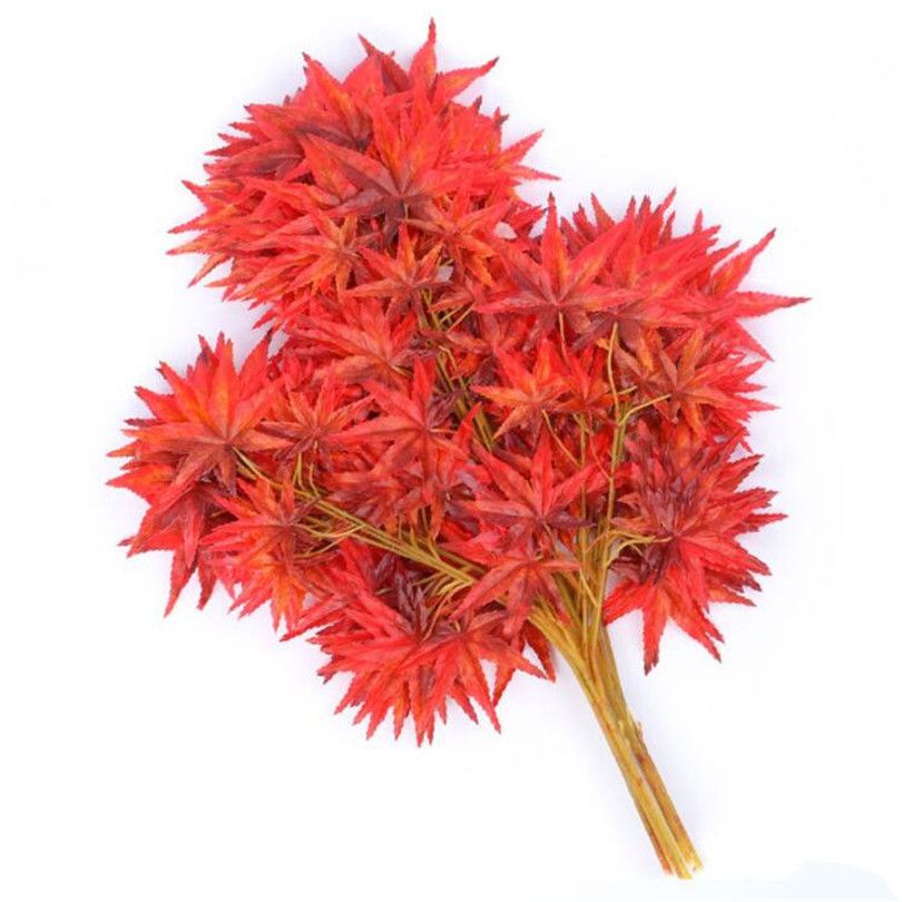 Natural Looking Maple Leaf Bunch Artificial Greenery Plant Maple Tree ...