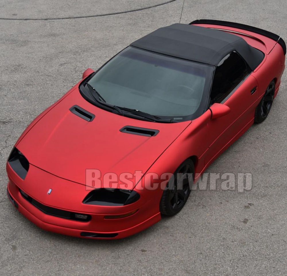 2021 Premium Red Satin Chrome Matte Vinyl Wrap Paper Sticker For Car ...