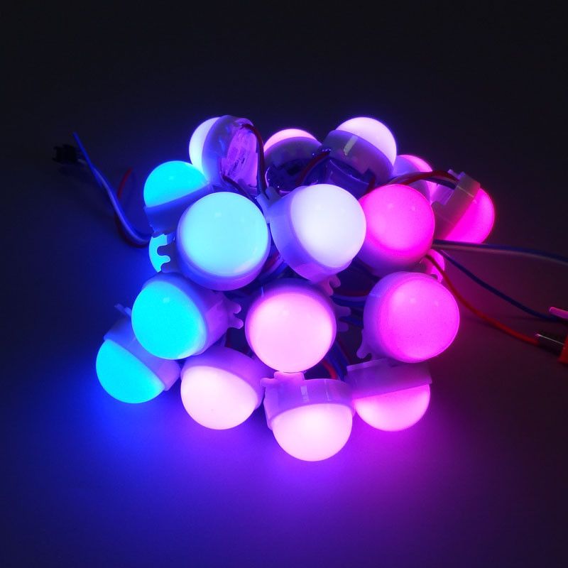 /DC12V WS2811 30mm Diffused LED Pixel Module Full Color 3 LEDs 5050 RGB ...