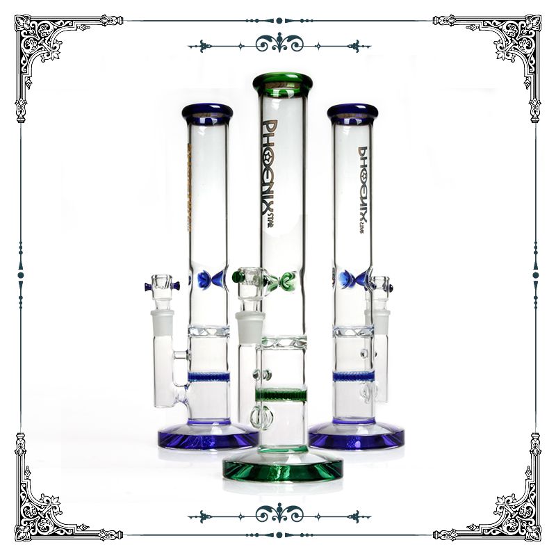 2021 14 Phoenix Big Glass Bong Honeycomb Perc Turbine Percolator Ice ...