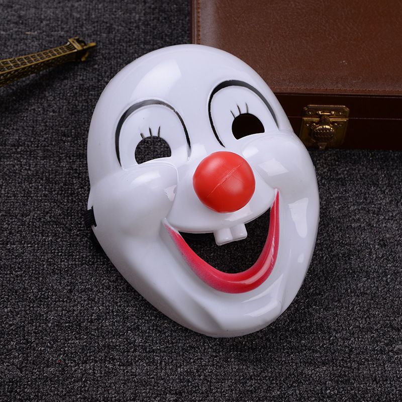 Classics Red Nose Clown Mask Jolly Mask Jester Mask Dressed Up Clown ...