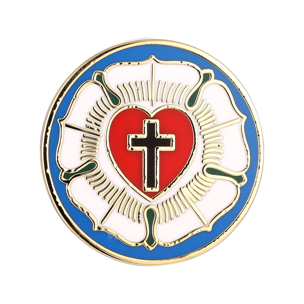 2021 LUTHER ROSE SEAL LUTHERAN CHURCH SYMBOL CROSS HARD ENAMEL ART ...