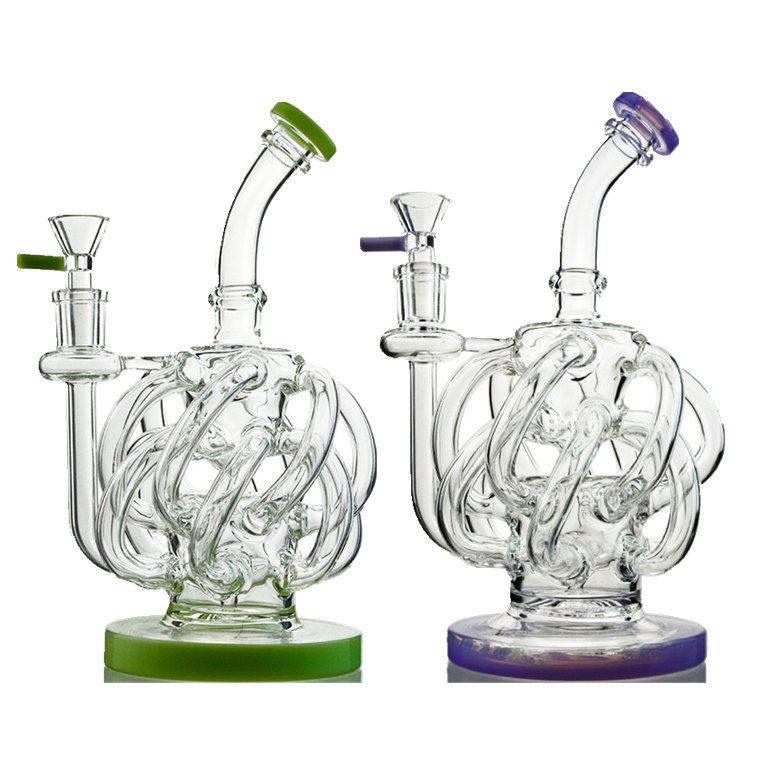 2021 Super Vortex Glass Bong Dab Rig Tornado Cyclone Recycler Rigs 12 ...