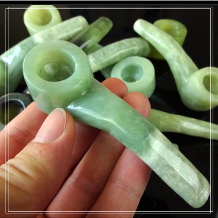 Glossy Jade Smoking Pipe With Filter 3 Styles Smoke In Style With Hand ...