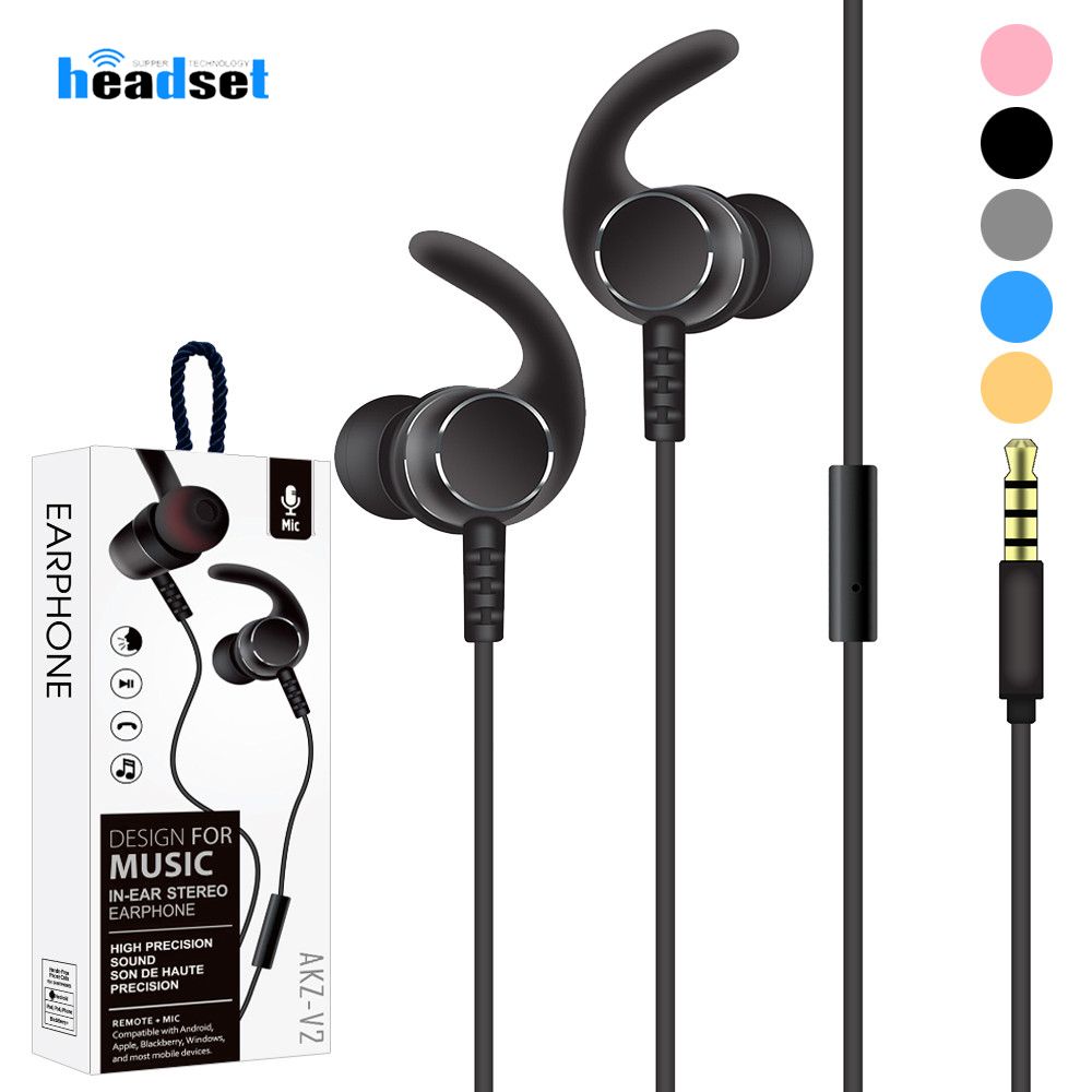 AKZ V2 Metal Headphone In Ear Wired Earphone 3.5mm Heavy Bass Sound ...