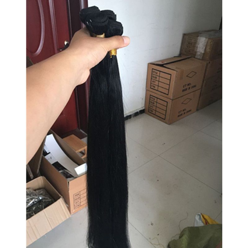 40Inch Brazilian Hair Bundles Virgin Human Hair Weaves Wefts Straight ...