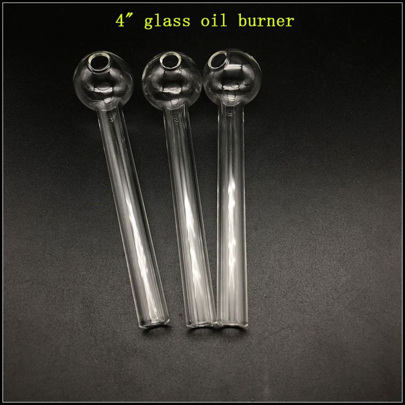 Pyrex Clear Glass Oil Burner Pipe 4.0in/10cm Handheld Water Pipe For ...
