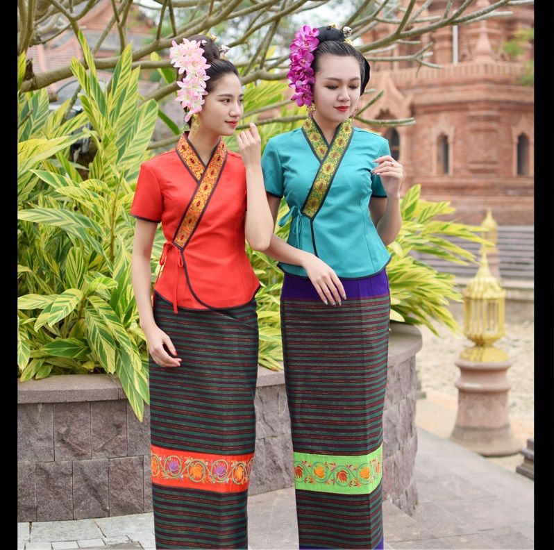 2022 Thailand Traditional Vintage Dress Set Traditional