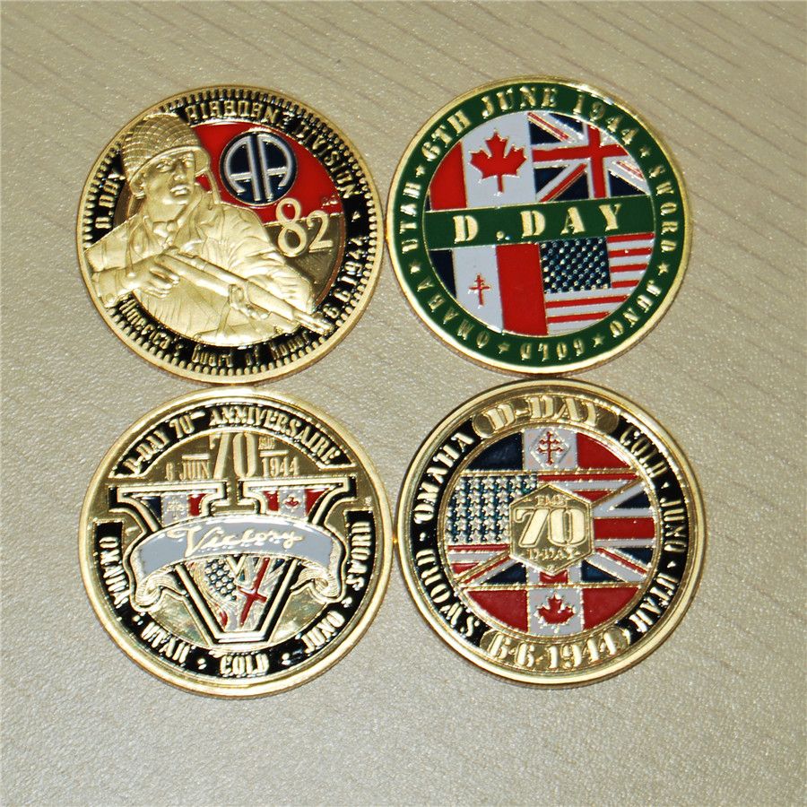 Discount Sample Order WWII Coin 6TH JUNE 1944 D DAY COIN ARMY 82nd 