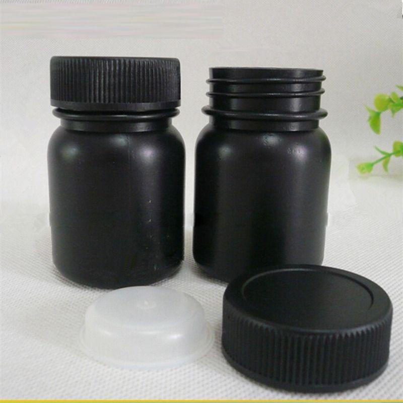 50ml 100ml Dark Black Color HDPE Bottle, Plastic Bottle, Pill Bottle ...