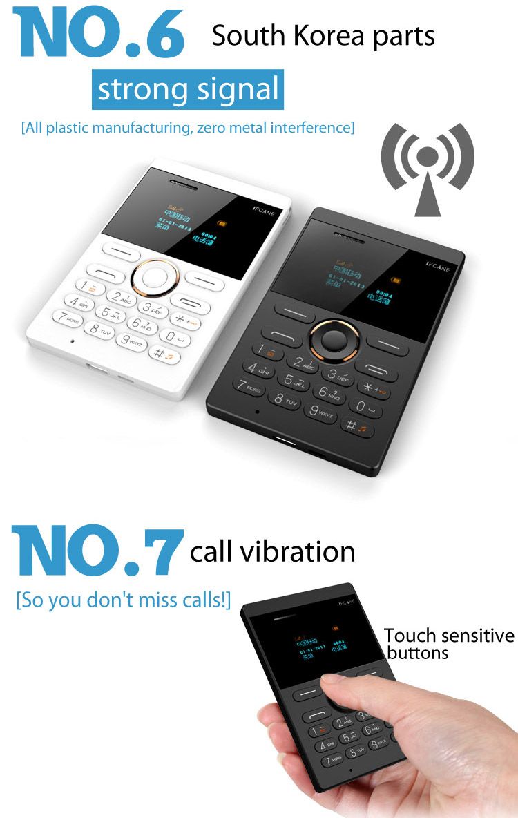 Best Original IFcane E1 Unlock Portable Small Mini Credit Card GSM ...