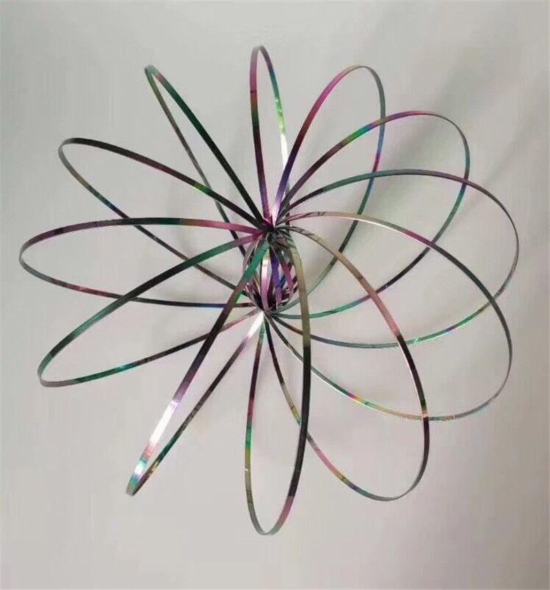 2021 Toroflux Amazing Flow Toy Torofluxus Flow Rings Metal Toys Kinetic ...