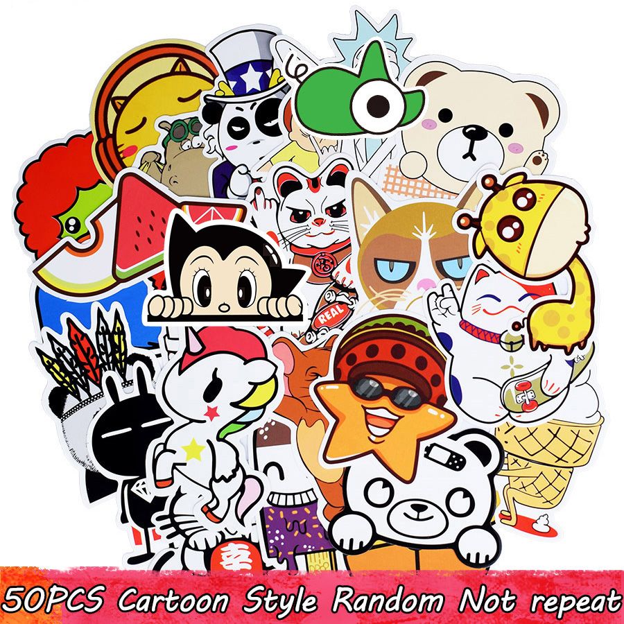 Random Cartoon Sticker Poster Wall 3d Stickers For Guitar Laptop