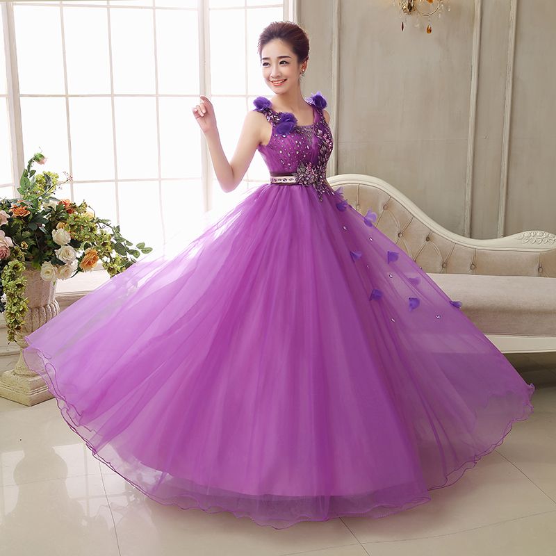 Purple Medieval Princess Dresses