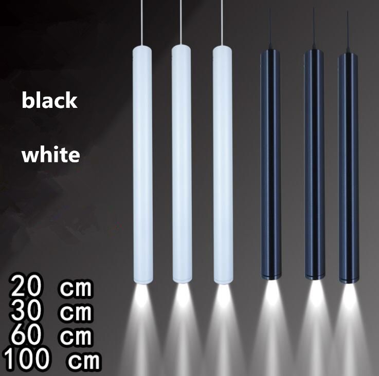 LED Long Tube Hanging Spotlight 3W 7W 12W COB Ceiling Lamp Mounted 20cm ...
