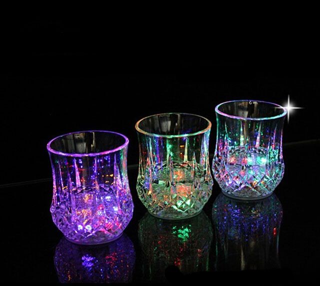 2021 Tumbler LED Colorful Flash Cups Creative Party Wine Glass Light ...
