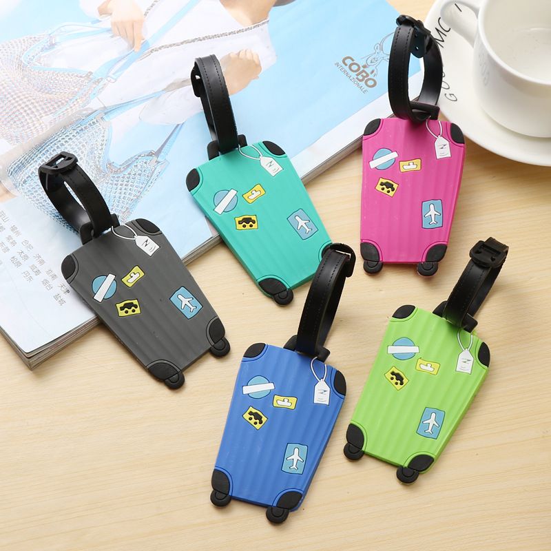 Rubber Funky Luggage Tag Suitcase Tag Label Address ID Tags Travel ...