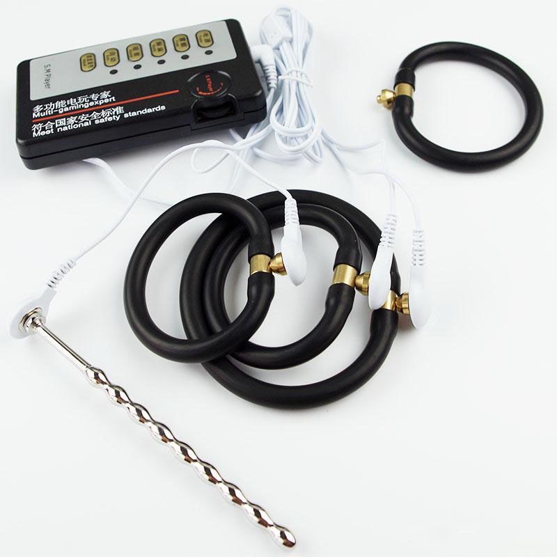 Electro Sex Kit Stainless Steel Penis Urethral Sounding Plug Electric ...