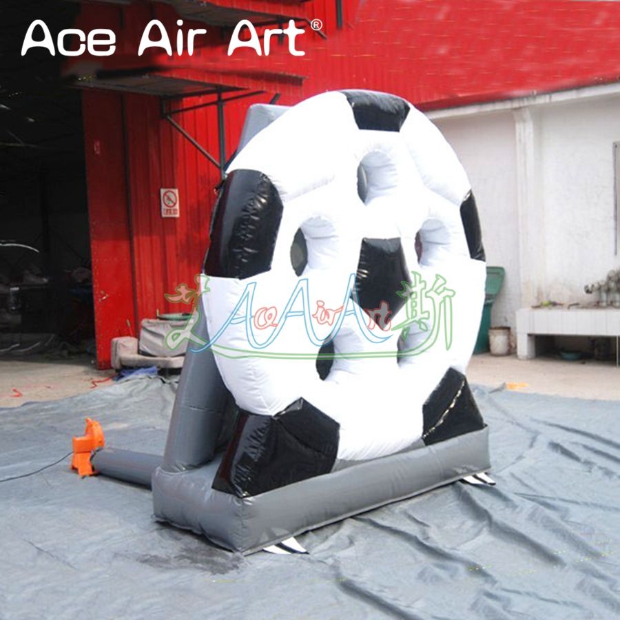 Inflatable Soccer Target Circle Carnival Game Soccer Shoot With 5 Holes ...