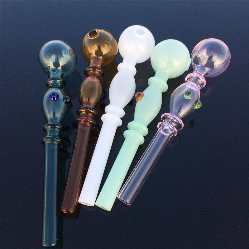 2020 14CM Pyrex Glass Oil Burner Pipes Bongs For Tobacco Glass Pipe Oil ...