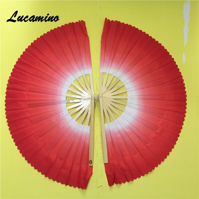 /Bamboo Tai Chi Double Hand Fan Mulan Training Wooden Fans Hot Selling ...
