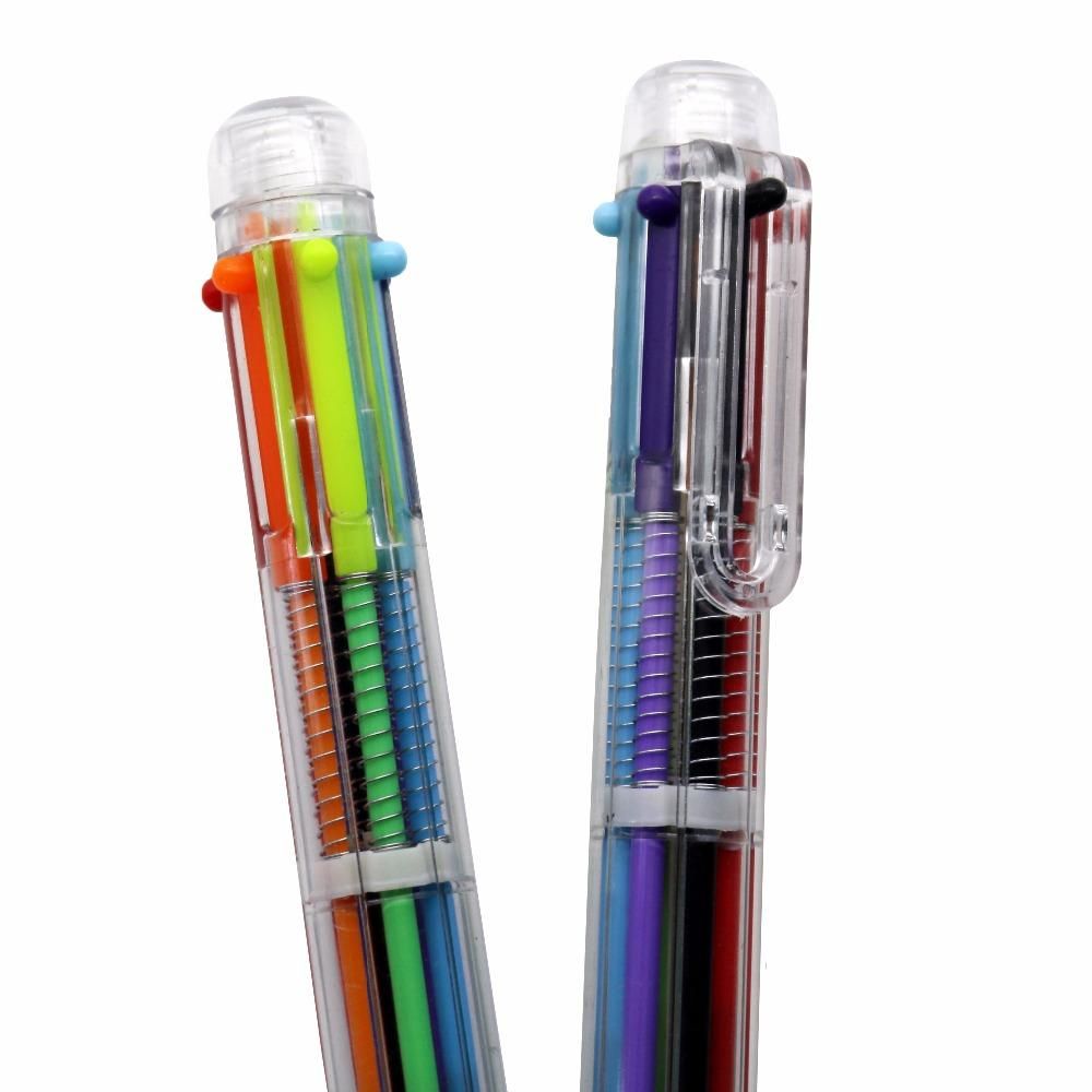 2 Stylos Plastiques PCS Avec Mod les Multicolores 6 En 1 Stylo Bille