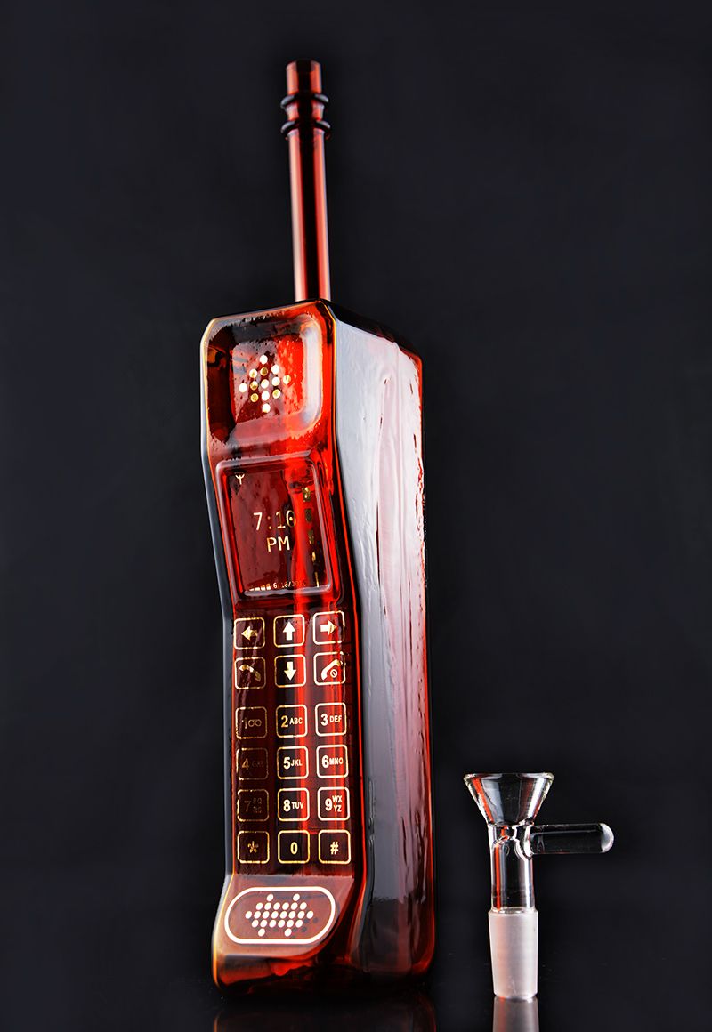 2020 Real Picture Mobile Phone New Glass Bongs Water Pipe With Downstem ...