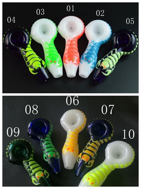 2020 Glow In The Dark Glass Smoking Pipe Pyrex Oil Burner Pipe Heady ...
