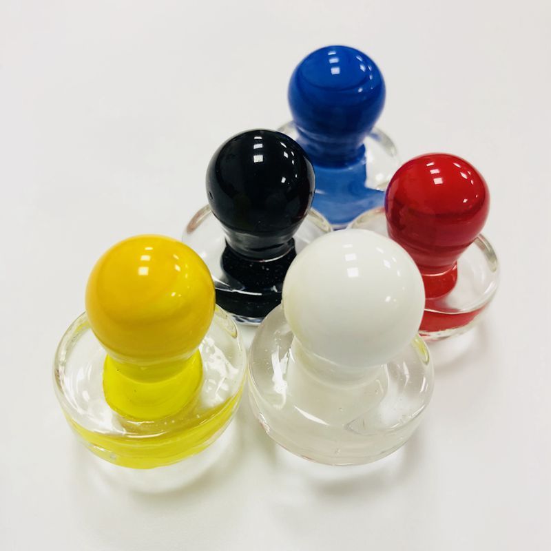 2021 Glass Carb Cap Colorful Stamp Carb Cap For Quartz Banger New ...
