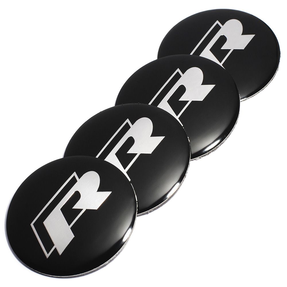 56mm R Logo Car Steering Wheel Badge Center Hub Sticker For VW ...