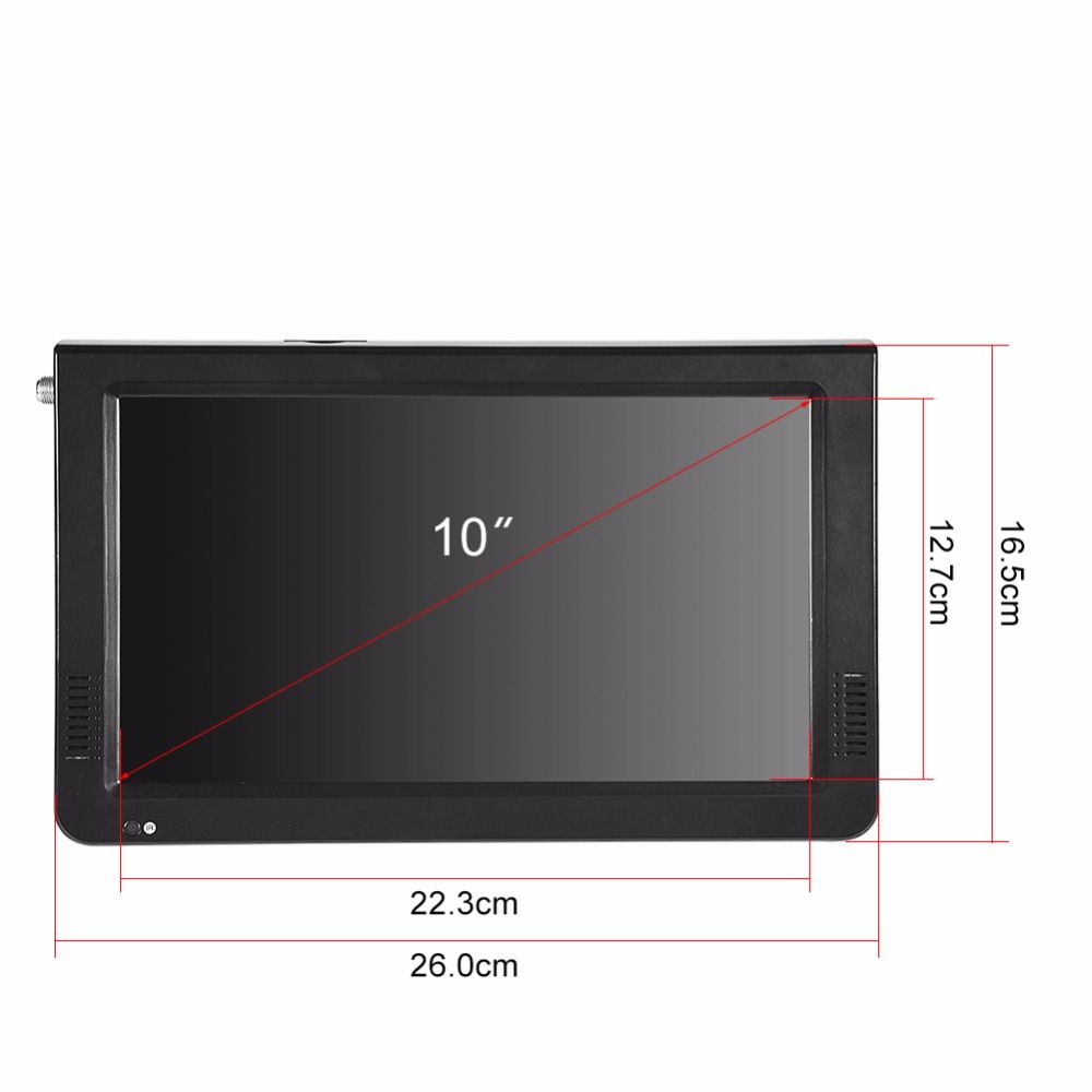 Freeshiping 10 Inch Portable TV 110V 240V ATSC 16:9 Car Digital TV ...