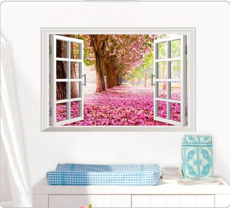 Faux Window Wall Decal - Wall Design Ideas