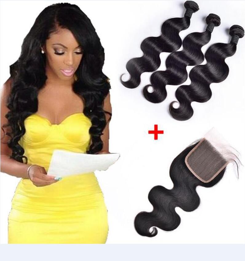 Brazilian Straight Loose Deep Body Wave Curly Human Hair Weaves 3 ...