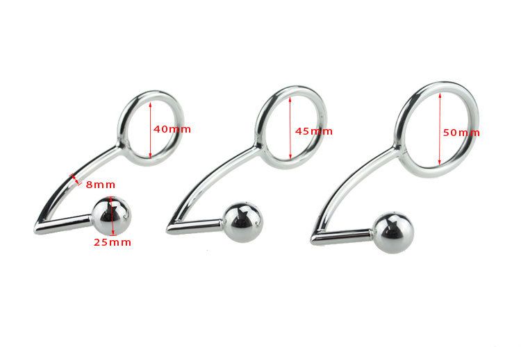 Stainless Steel Metal Anal Hook With Penis Ring For Male, Womens SM ...